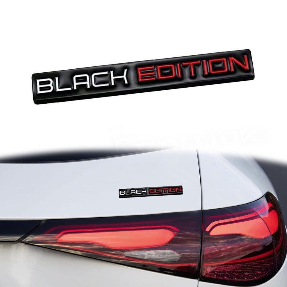 Black Edition Emblem Badge Decal Trims Motor Auto Car Sticker Decor ...