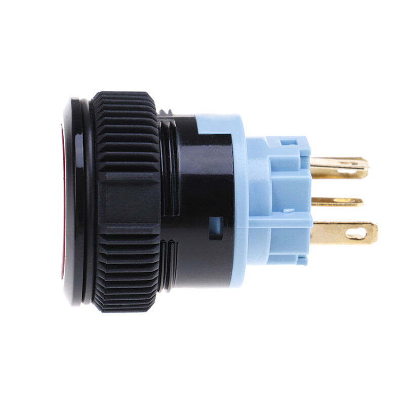 22mm red led emergency warning flash light push button self-locking ...