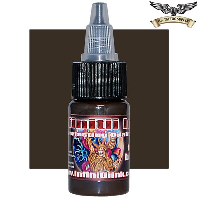 Infinitii Premium Quality Tattoo Ink 1/2 oz (0.5 oz) - Dark Chocolate ...