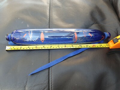 *SCARCE GIANT Hand Blown Bristol Glass Sailor's Rolling Pin VICTORIAN ...