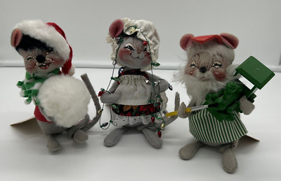 Vintage Annalee 6” Christmas Mice Lot Of 3 - Free Shipping | eBay