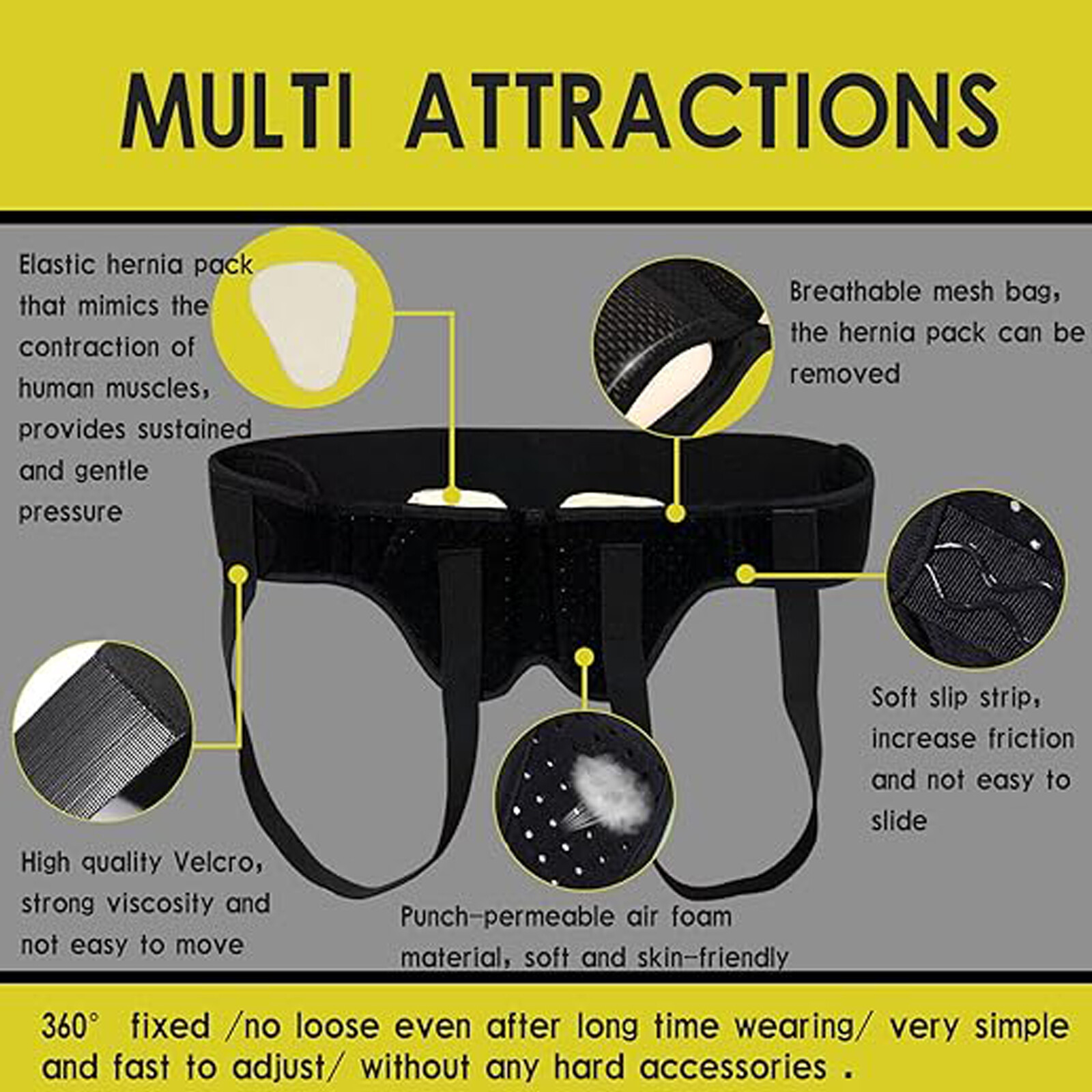 Inguinal Groin Hernia Belt for Men Abdominal Groin Support Truss Brace ...