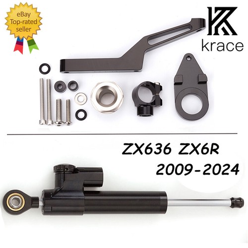 For Ninja ZX636 ZX6R 2009-2025 2019 CNC Steering Damper Bracket Kit ...