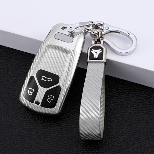 For Audi A4L Q7 Q5L TPU Key Fob Case Cover Anti-shock Anti-drop Anti ...