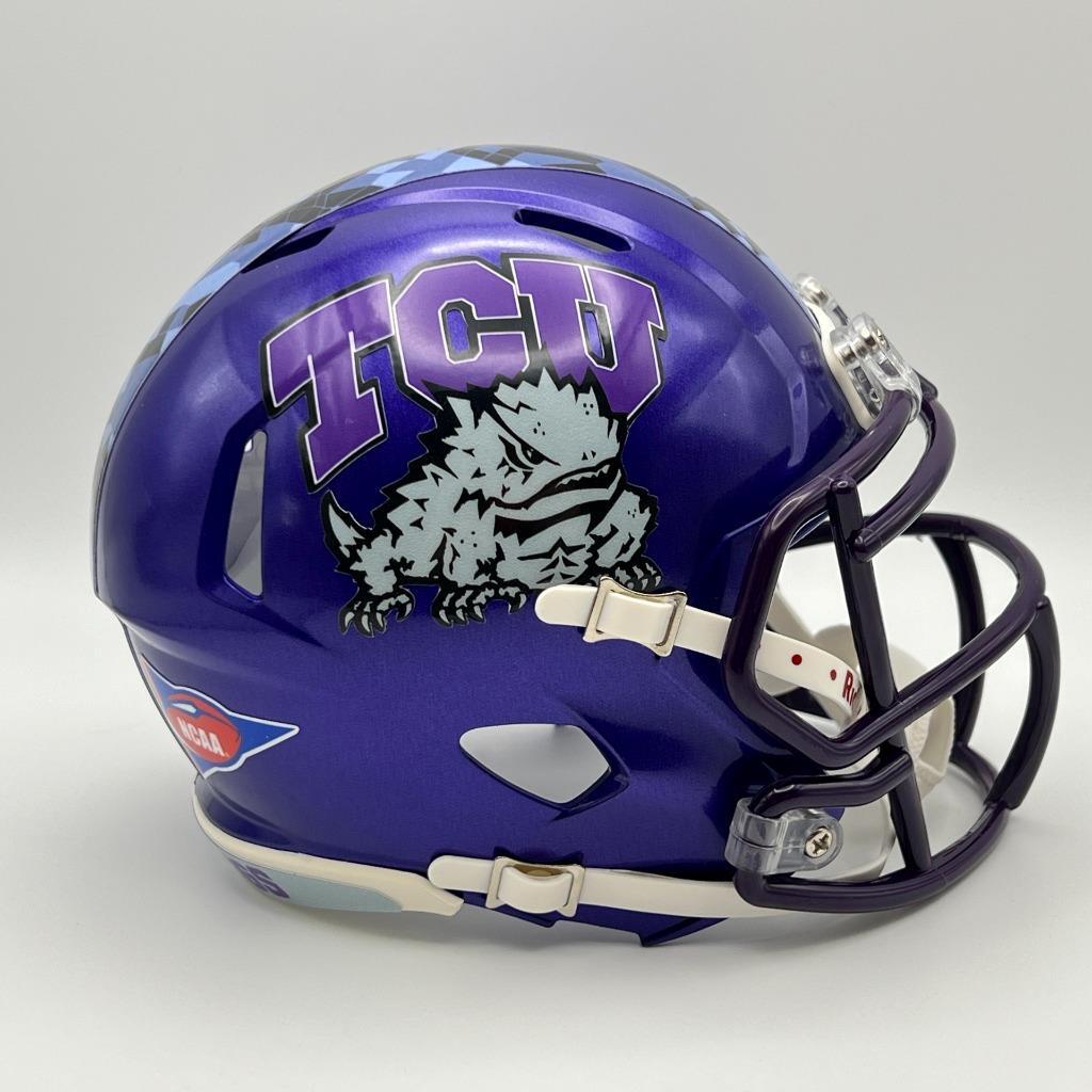 Tcu Mini Helmet Her Voice Bob Lilly Autographed TCU Horned Frogs