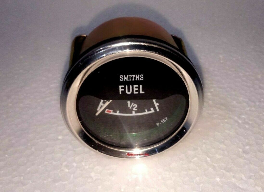 Smiths replica Electrical Gauge Kit chrome bezel 52 mm Temp Oil Fuel ...
