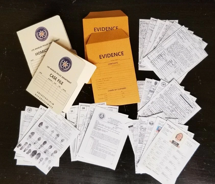 Police Case File Folder