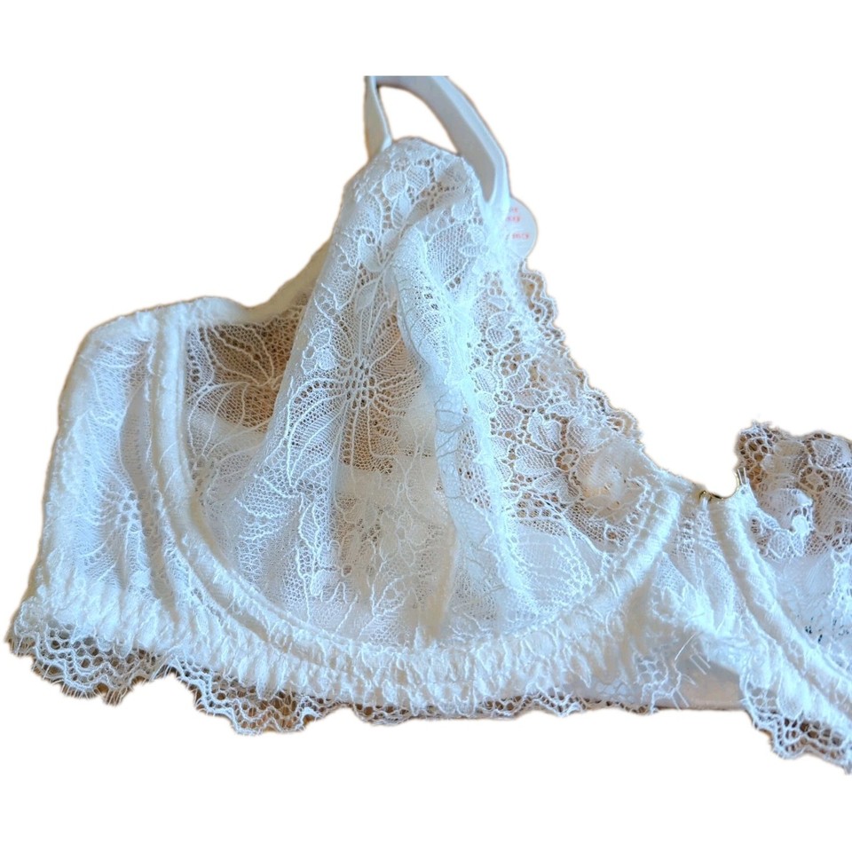Size 12C PLUNGE BRA [ WHITE] Bra Women New GOLD TRIMS METAL | eBay ...