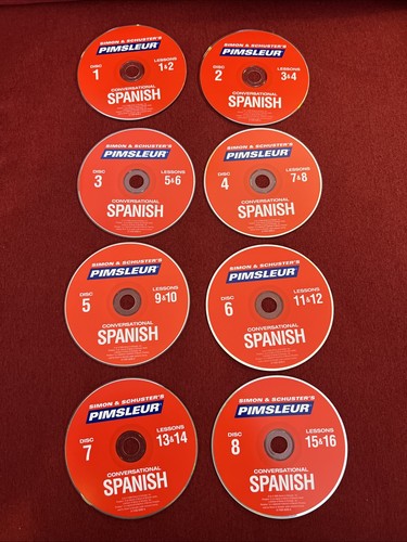 Pimsleur Conversational Spanish 8 CDs 16 Lessons With Case For ...