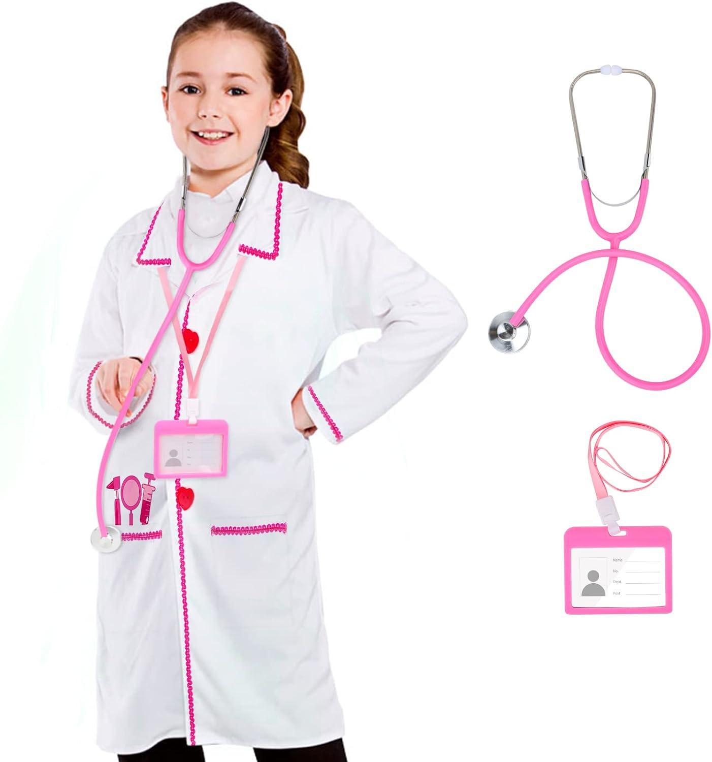 Kids Doctor Costume, Kids Doctor Coat Career Day Dress up Costume for ...