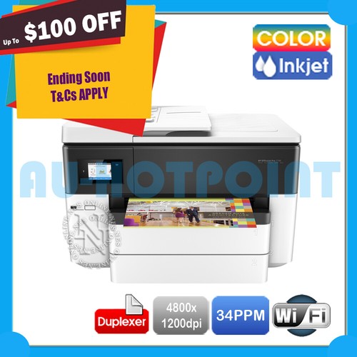 *Opened Box* HP OfficeJet Pro 7740 Copy/Scan/Print/Fax A3/A4 WiFi ...