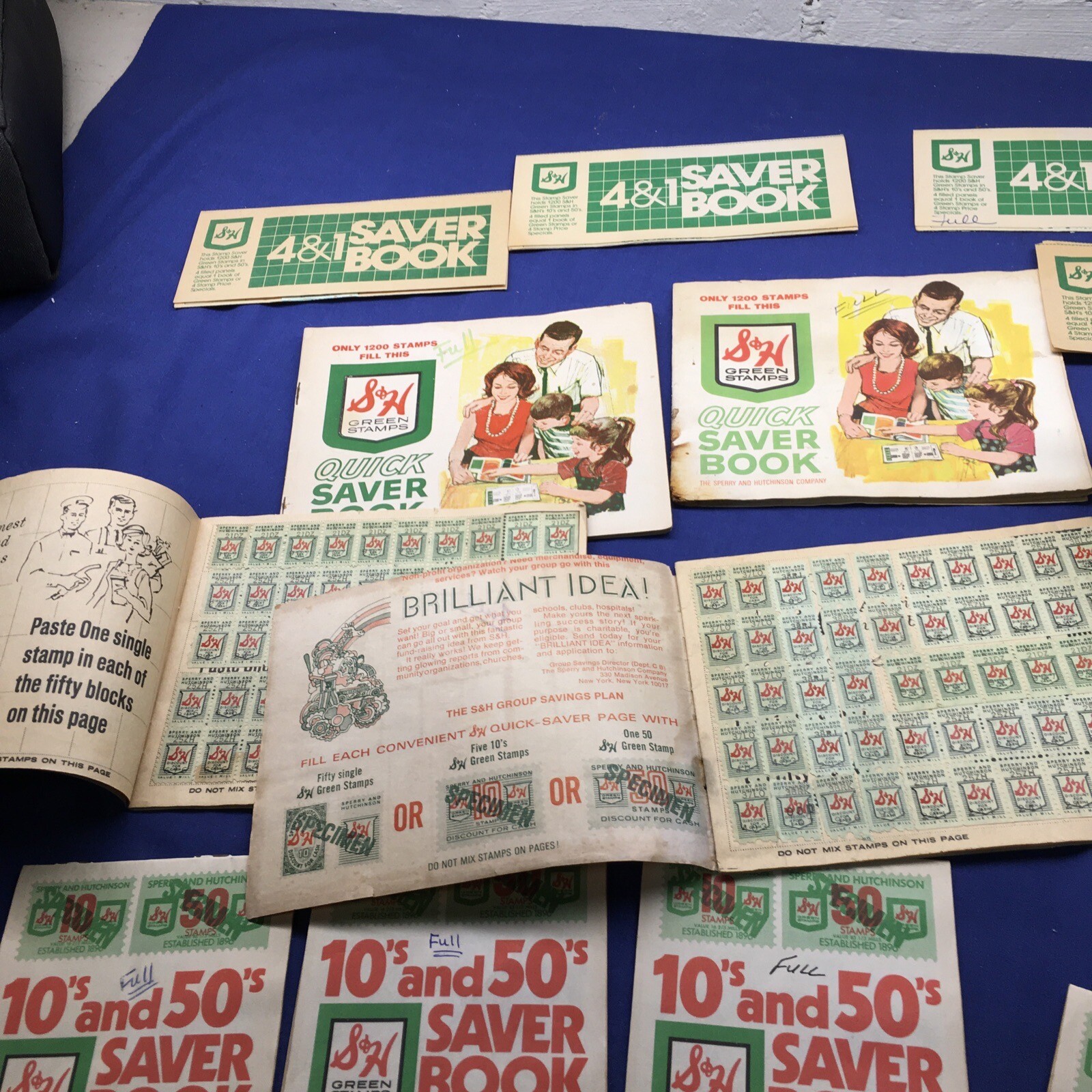 VTG HUGE LOT S&H Stamps Quick Saver Books Certificates Stamps 19,200 ...