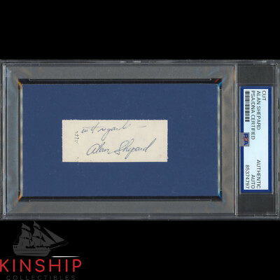 Alan Shepard signed Cut PSA DNA Slabbed Moonwalker Space Auto C4310 | eBay