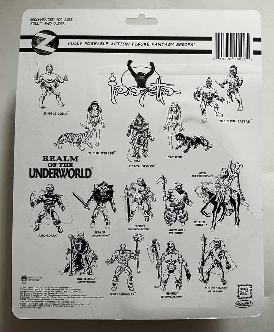 FIRE AND ICE SUBHUMAN FLESH EATER FRAZETTA MUSEUM ACTION FIGURE NEW ...