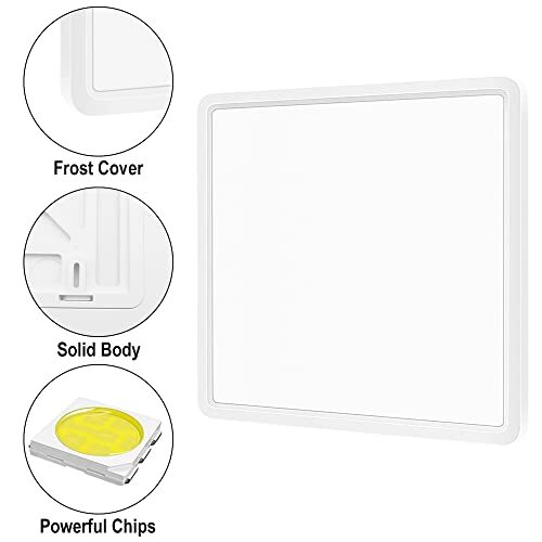 12 Inch Square Led Ceiling Light 24w 5000k Daylight Super Bright ...
