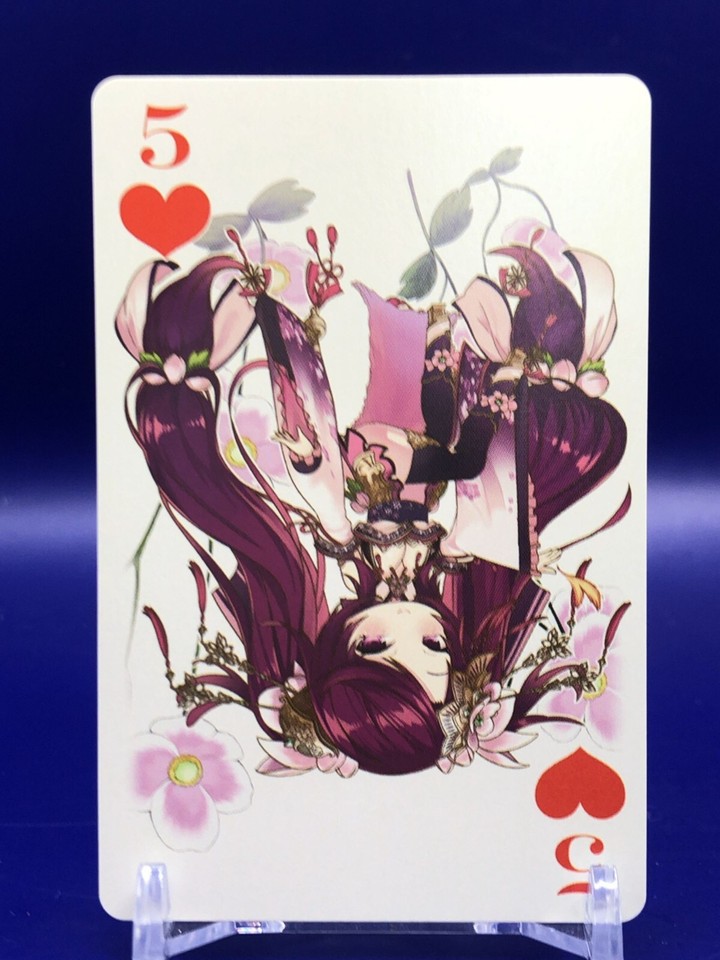 Japanese Anemone Knight Girl Playing Cards DMM Games Japanese Heart 5 ...