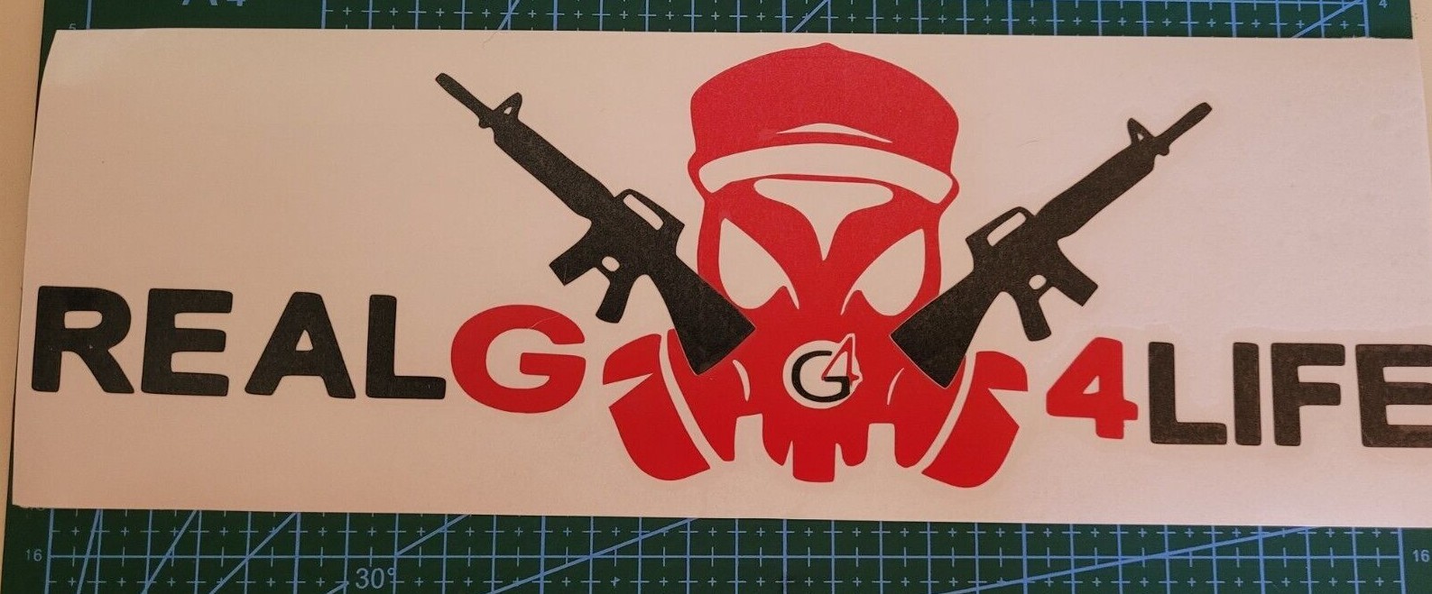 REAL G4 LIFE AKA 47 VINYL STICKER COLOR RED AND BLACK | eBay