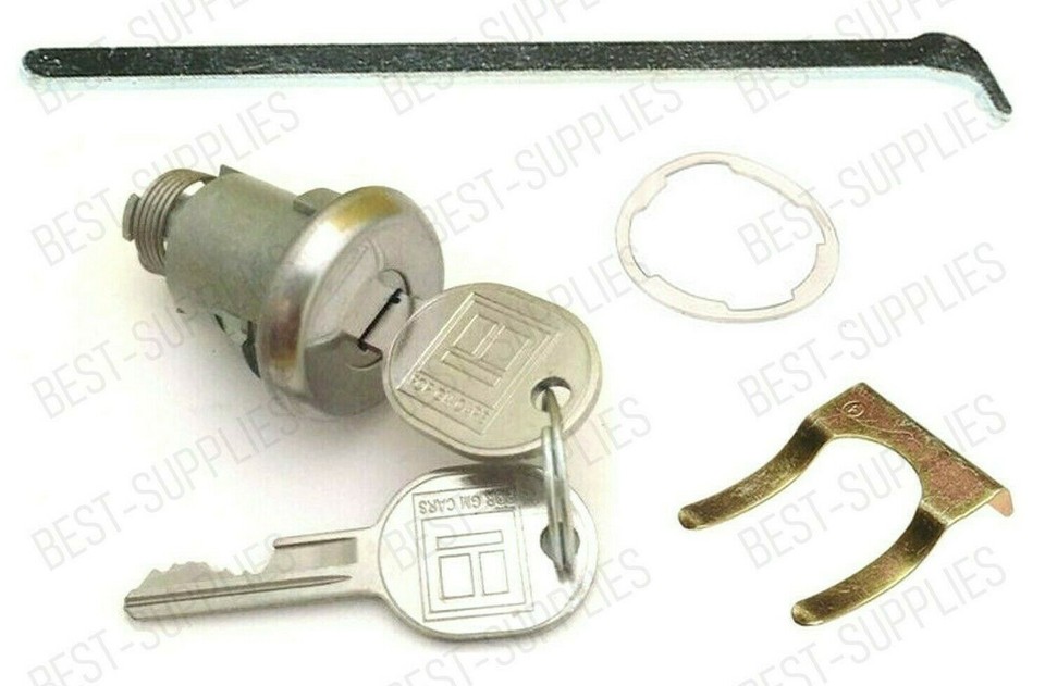 Trunk Lock Cylinder with 2 keys for listed GM Buick Chevy Olds Pontiac ...