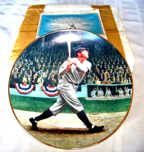 Babe Ruth The Called Shot Bradford Exchange Delphi Plate Vintage 1992 ...