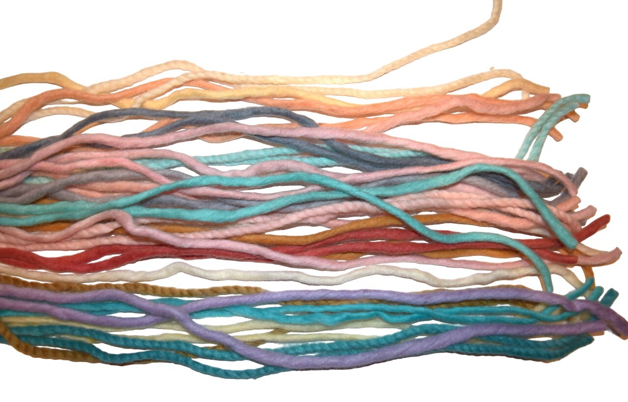 100 g Grab bag Felted 100%wool rope Yarn Multicolored | eBay