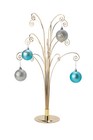 20 Inch Tall Ornament Display Tree, Bright Brass Plated, Holds 15 ...