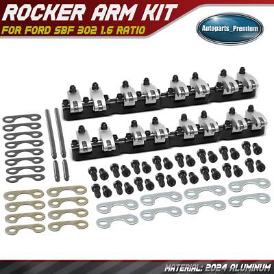 2024 Aluminum Shaft Mount Rocker Arm Set for Ford Small Block SBF 302 1 ...