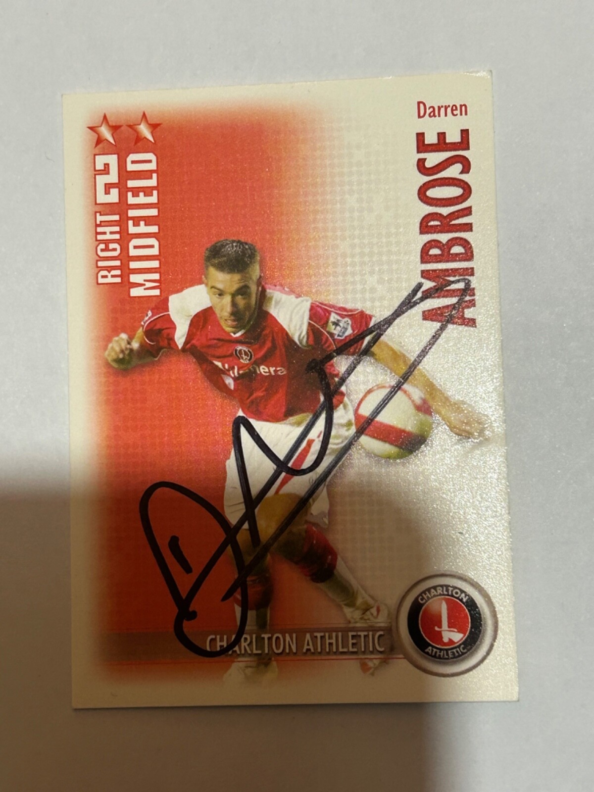 Signed Charlton Fc Shoot out Card- Darren Ambrose | eBay