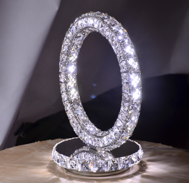 New Luxury Round LED Crystal table Lamp Diamond Ring D 10 | eBay