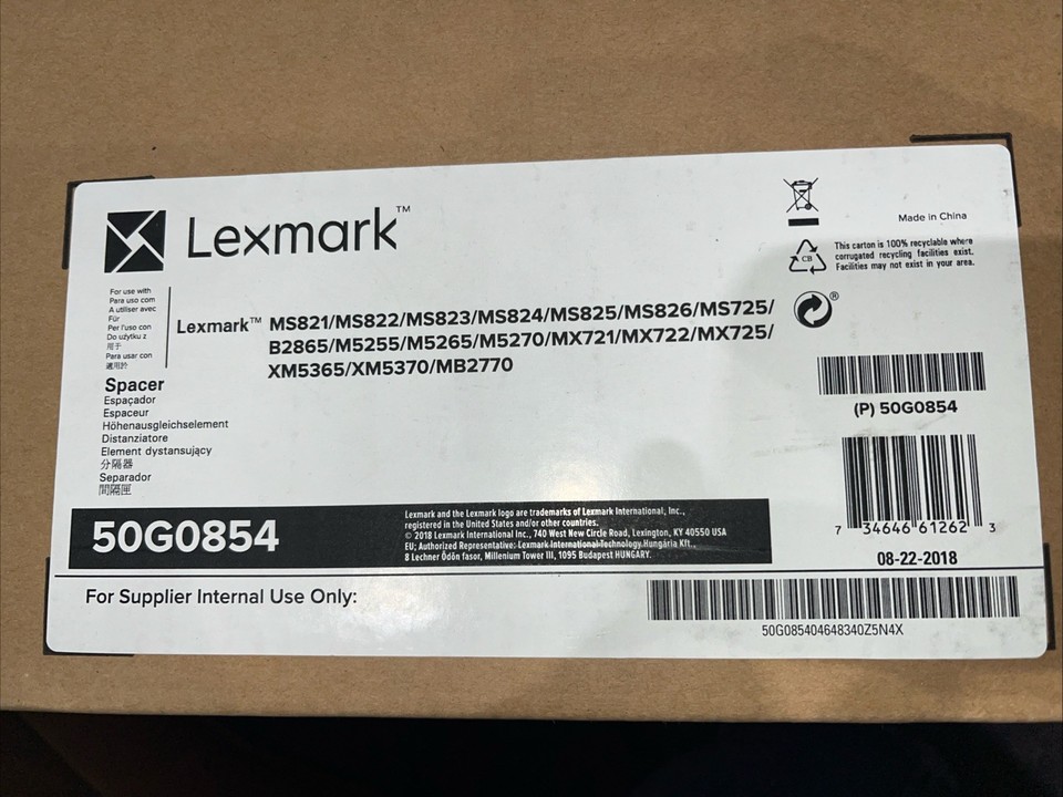 LEXMARK 50G0854 Spacer for MS7 / MS8 / MX8 | eBay