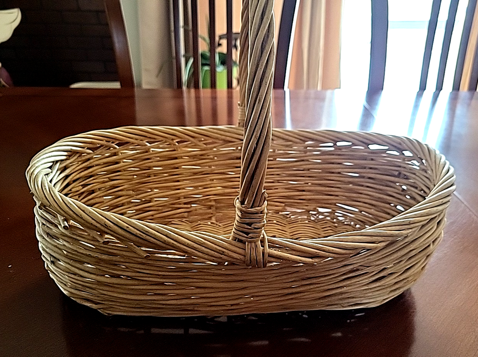 Antique/Vintage Hand Woven Large Gathering Basket | eBay
