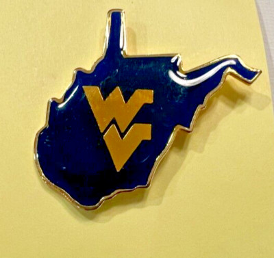 West Virginia University WVU Mountaineers Flying WV in State Lapel Pin ...