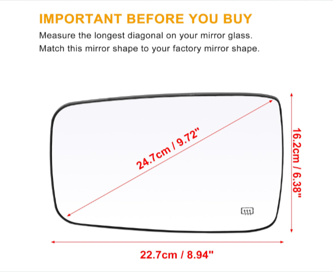 Driver Side, Heated Sideview Mirror, w/ Backing Plate; for Ram Series ...