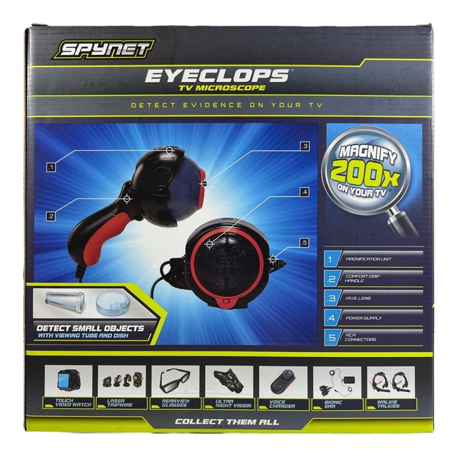 SpyNet Spy EyeClops Toy TV Microscope Magnify 200x for sale online | eBay