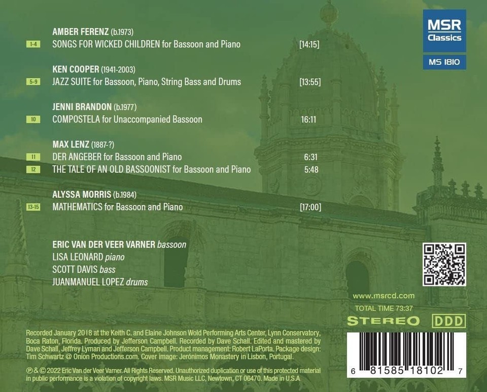 Eric Varner Compostela. Music for solo Bassoon with Piano, Bass, and ...