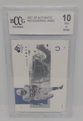 Edgerrin James 2001 SP Authentic # 40 Graded BCCG 10 HOF Indianapolis ...