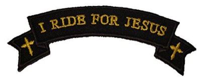 I RIDE FOR JESUS TOP ROCKER SHOULDER PATCH CROSS CHRISTIAN BIKER ...