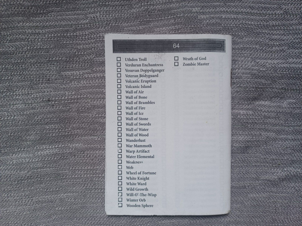Magic The Gathering Deckmaster 1994 Rule Book by Richard Garfield 3rd ...