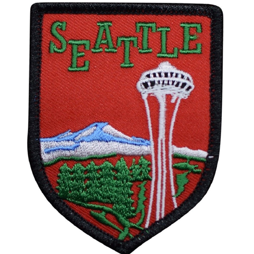 Seattle Patch - Embroidered Mount Rainier & The Needle Washington Badge ...