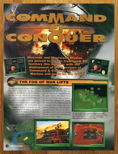 1998 Command & Conquer N64 PC Print Ad/Poster Authentic Video Game ...