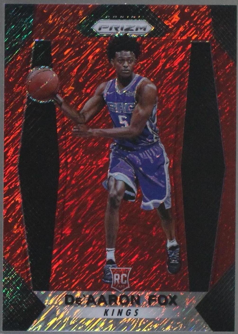 2017-18 Panini Prizm - De'Aaron Fox #24 Red Shimmer Prizm /8 (RC) for ...