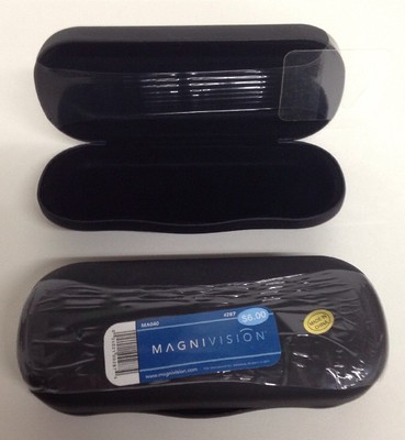 Lot of 2 Magnivision #287 Black Eyeglasses / Sunglasses Protective Hard ...