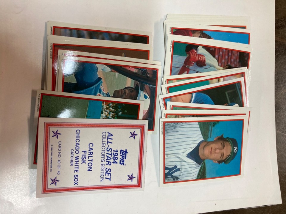 40 card 1984 Topps glossy all-star set Rose Strawberry RC Brett Schmidt ...