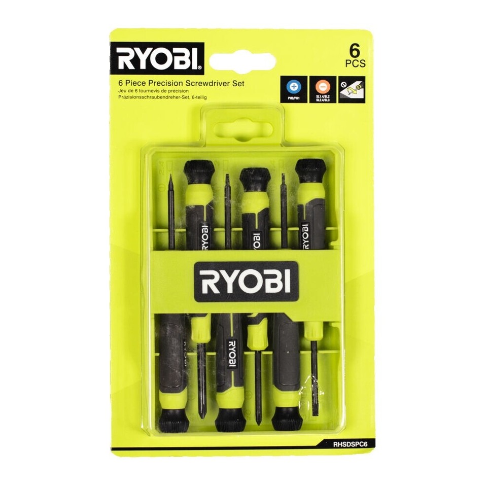 Ryobi 6pc Precision Screwdriver Set RHSDSPC6 | eBay UK
