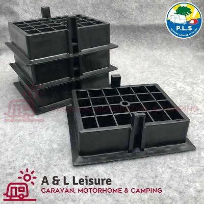 CARASTACK Caravan Corner Steady Blocks SET OF 4 Use With Carafoot Jack ...