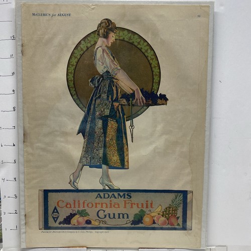 VTG Adams California Fruit Chewing Gum 1921 Ad - COLES PHILLIPS Classic ...