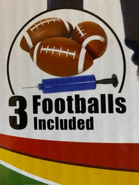 Football Tire Toss, double-sided inflatible w/ 3 mini footballs indoor ...