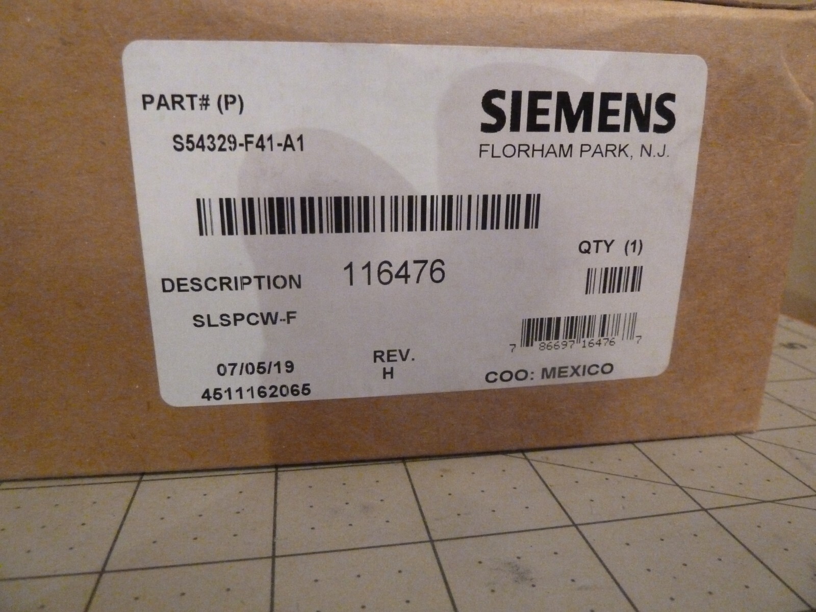 Siemens SLSPCW-F, Part S54329-F41-A1, 116476, Fire Alarm, BRAND NEW | eBay