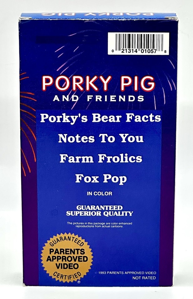 Porky Pig and Friends (VHS, 1993) Cartoon Video Tape Color VGC Parents ...