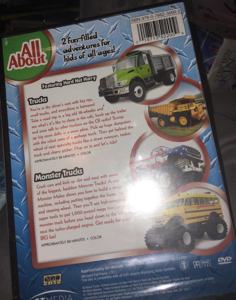 All About Trucks & Monster Trucks - (DVD Region 1) New Sealed Rare ...