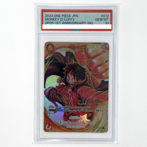 PSA 10 Luffy ST01-012 OP-05 Eiichiro Oda Signature One Piece Card ...